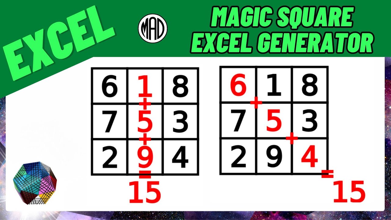 Magic Square Puzzle Book Generator in Excel - TUTORIAL