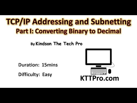 TCP/IP Address and Subnetting: Part 1 - Converting Binary to Decimal