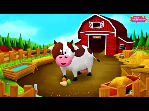 10 Farm Animals π Learn their Names + Sounds π Animal Story App for Kids