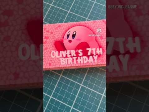 Kirby water bottle labels #custompartyfavors #waterprooflabel #partyfavors #customparty