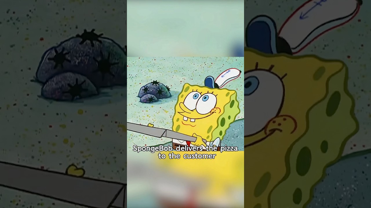 Mr. Krabs fused Krabby Patties into a pizza to make a buck.#spongebob