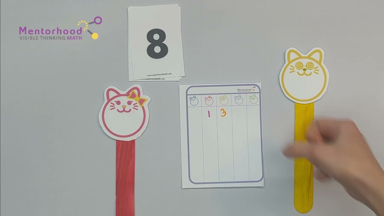 Math Games -  Cards and fingers (visualizing numbers and addition) - Kindergarten, Grade 1