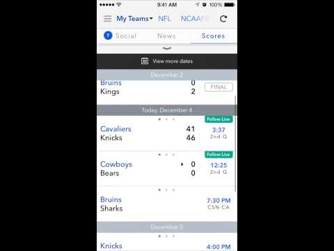 Chat Sports iPhone App: News, Scores, Social
