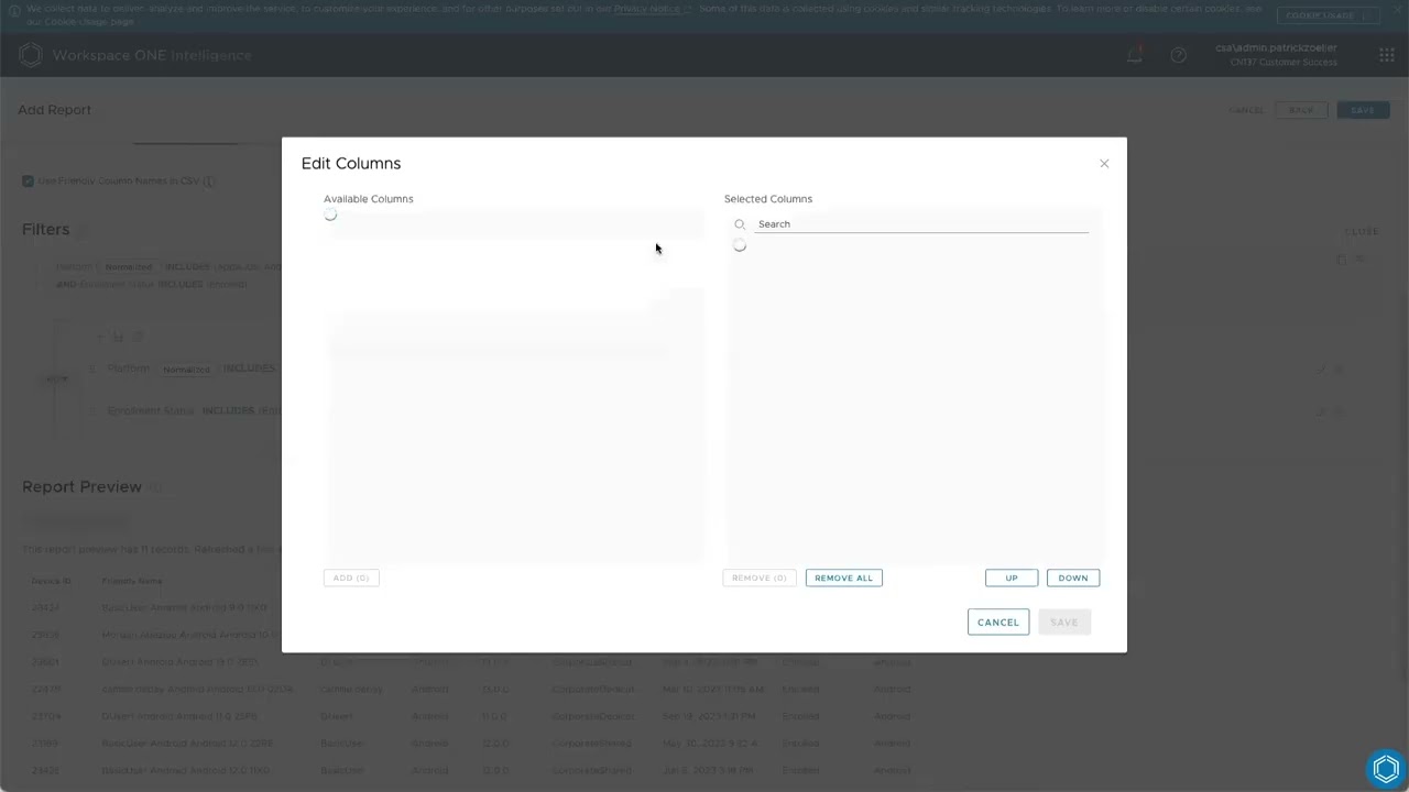 Reports - Workspace ONE Intelligence DEMO