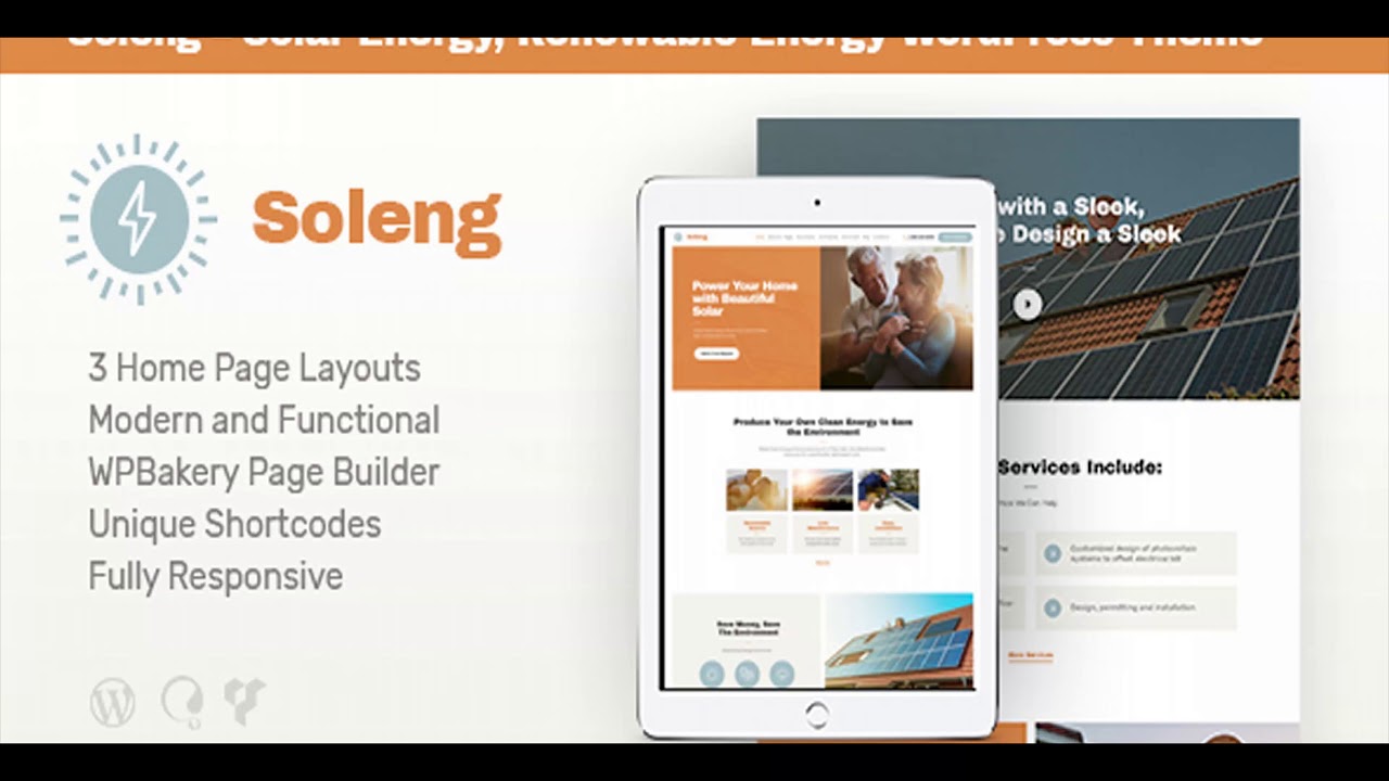 Soleng | Solar Energy Company WP Theme | Themeforest Website Templates and Themes