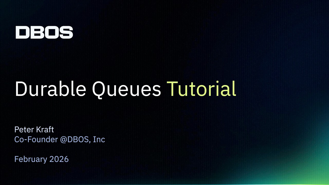DBOS Durable Queues Tutorial