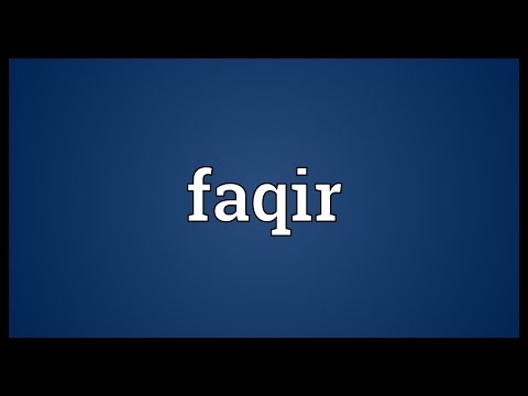 Faqir Meaning