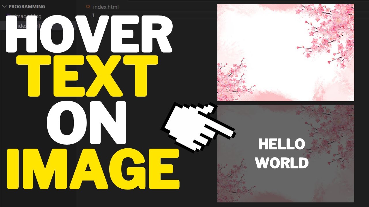 How to Add Text Over an Image When Hovering Over It (HTML & CSS)