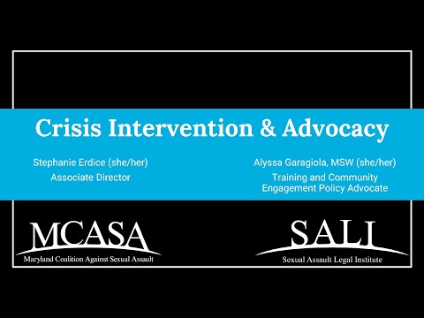 (ASL Provided) 6/2/25: MCASA's SAVAT: Crisis Intervention & Advocacy