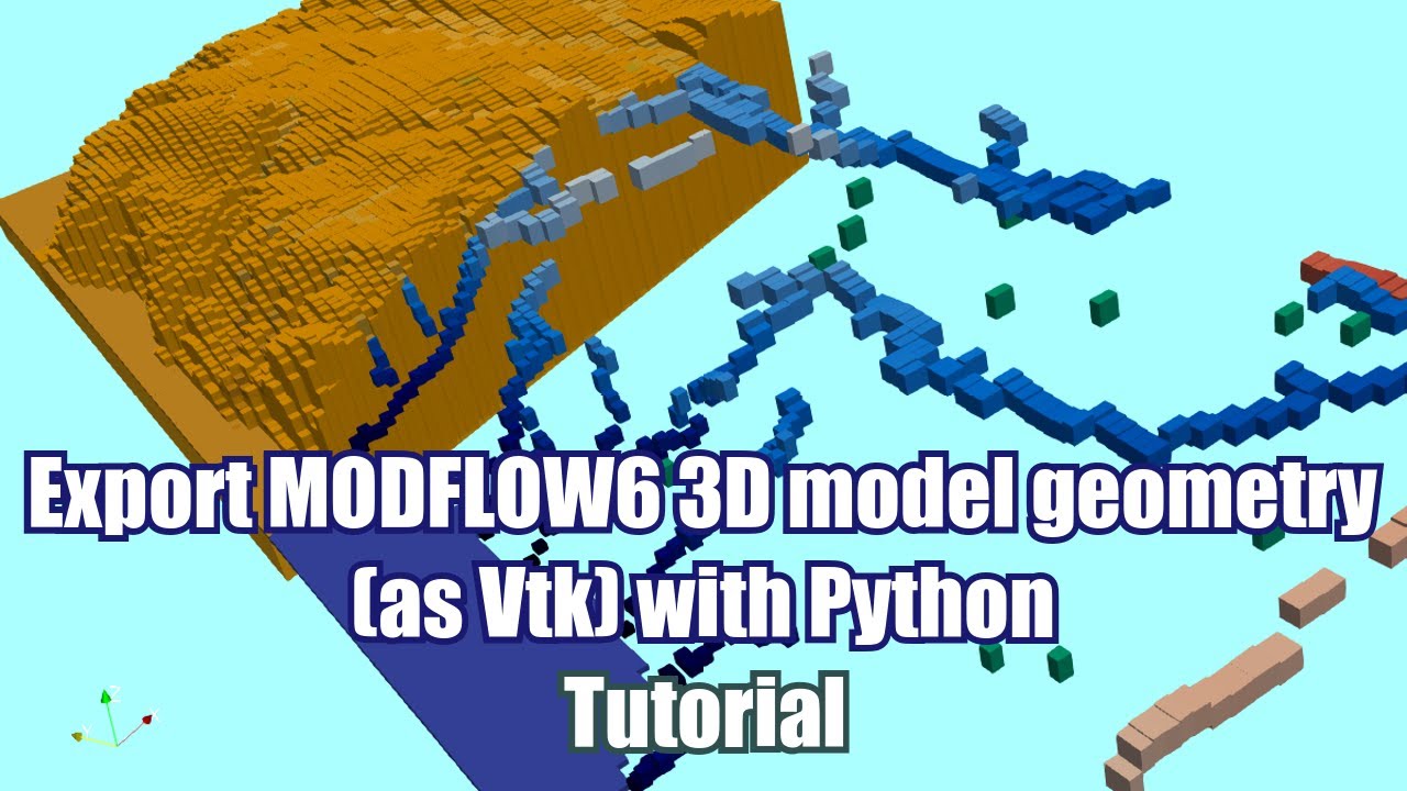 A Python class to export Modflow 6 model 3D geometry and data to Vtk - Tutorial