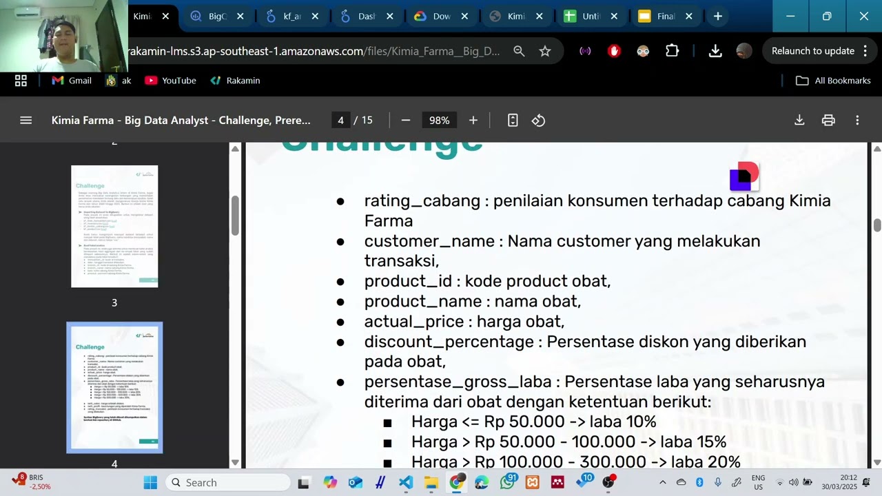 Video Presentasi Final Task PBI Rakamin