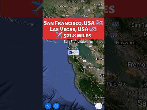San Francisco, USA ๐บ๐ธ to Las Vegas, USA ๐บ๐ธ Flight Route โ๏ธ Timlines UAL2154