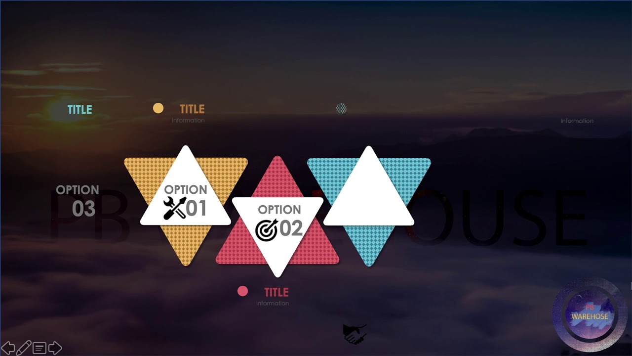 Triangle Up and Down PowerPoint Template