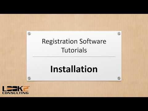 Registration Software - Install