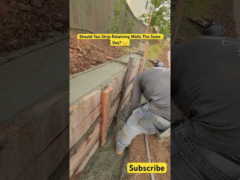 🦵🔨Removing Stakes From A Monolithic Industrial Finish Concrete Retaining Wall | #concretework