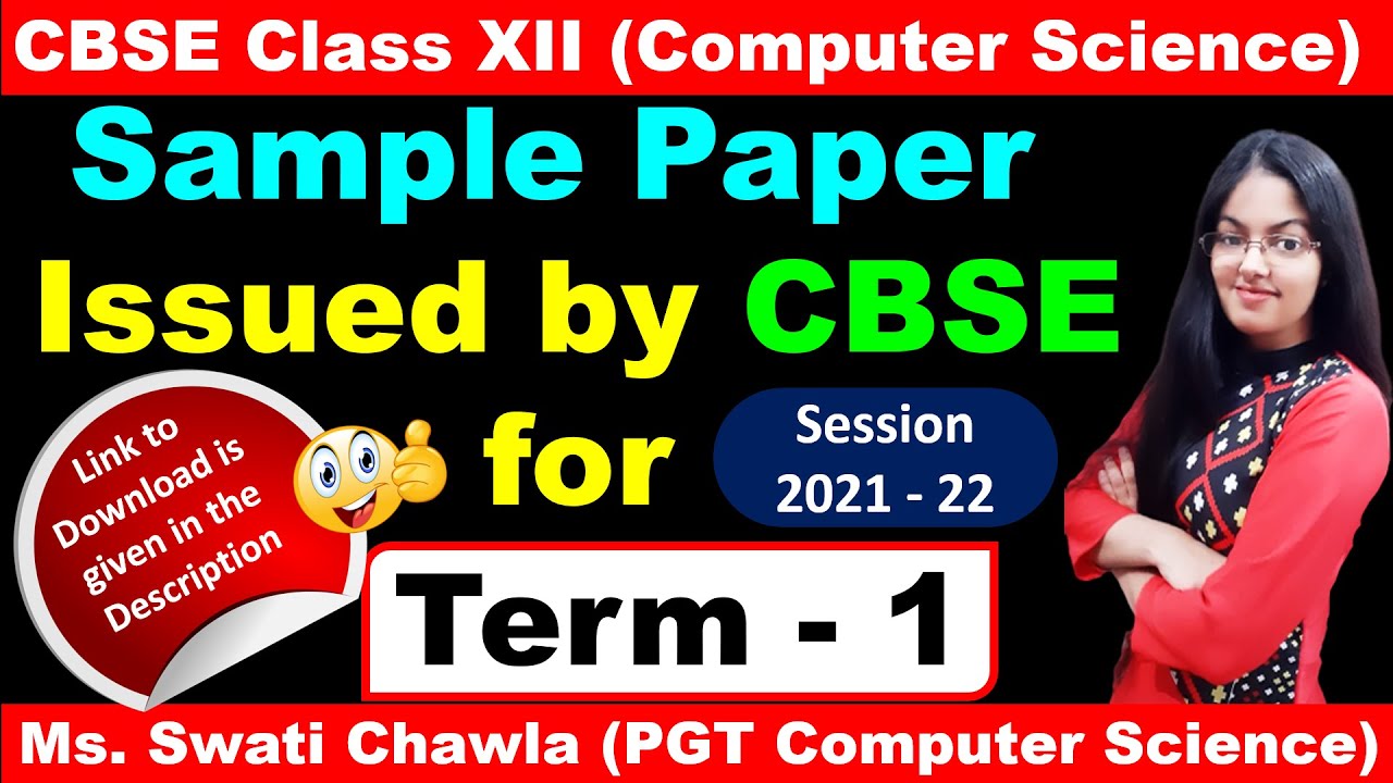 Sample Paper by CBSE | Class 12 Computer Science