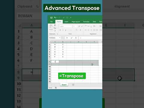 Master EXCEL Advanced Transpose Like a Pro!