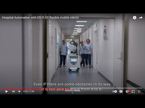Hospital Automation with ER-FLEX flexible mobile robots