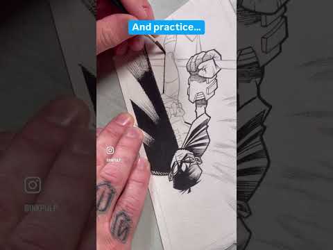 How to ink comic book style!