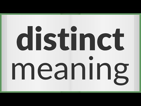 Distinct | meaning of Distinct