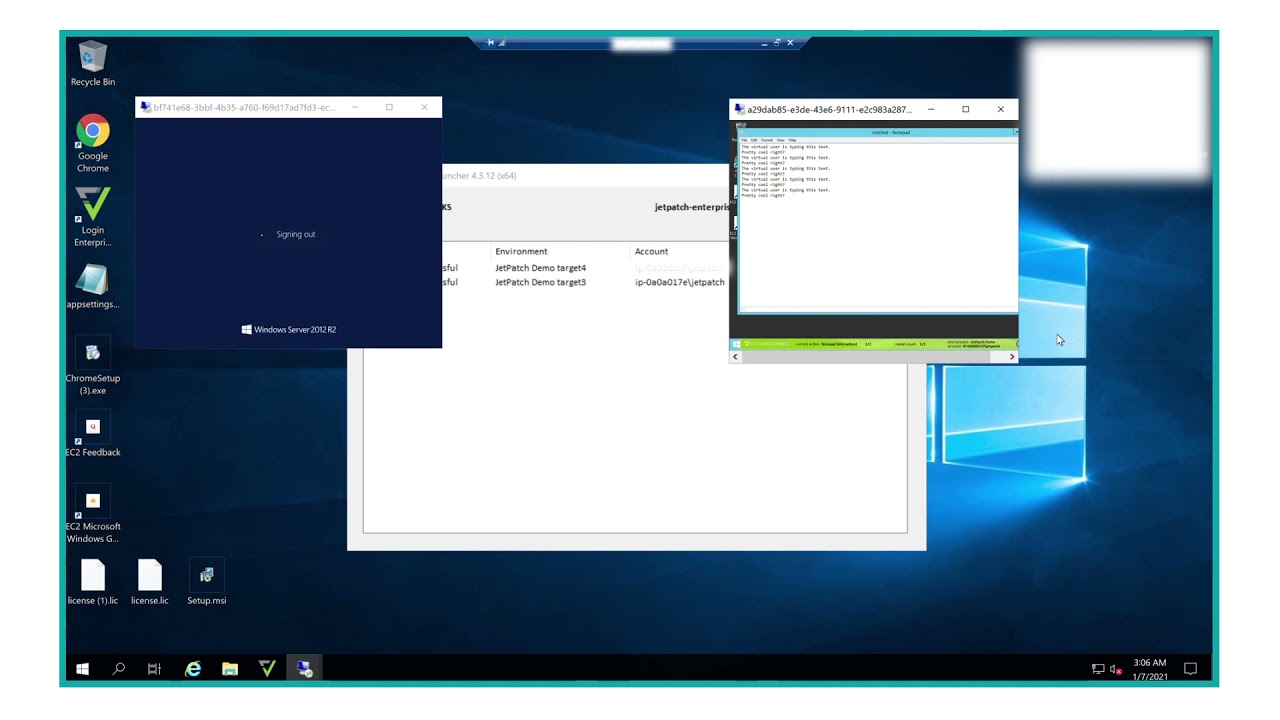 JetPatch & Login VSI: 1 Minute Example