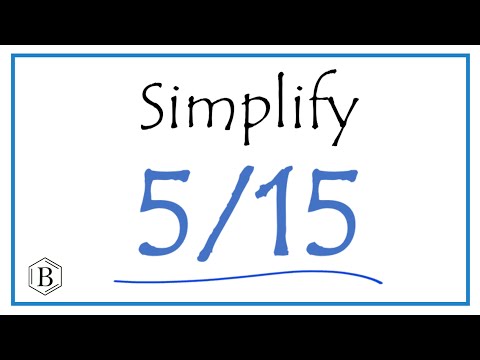 How to Simplify the Fraction 5/15