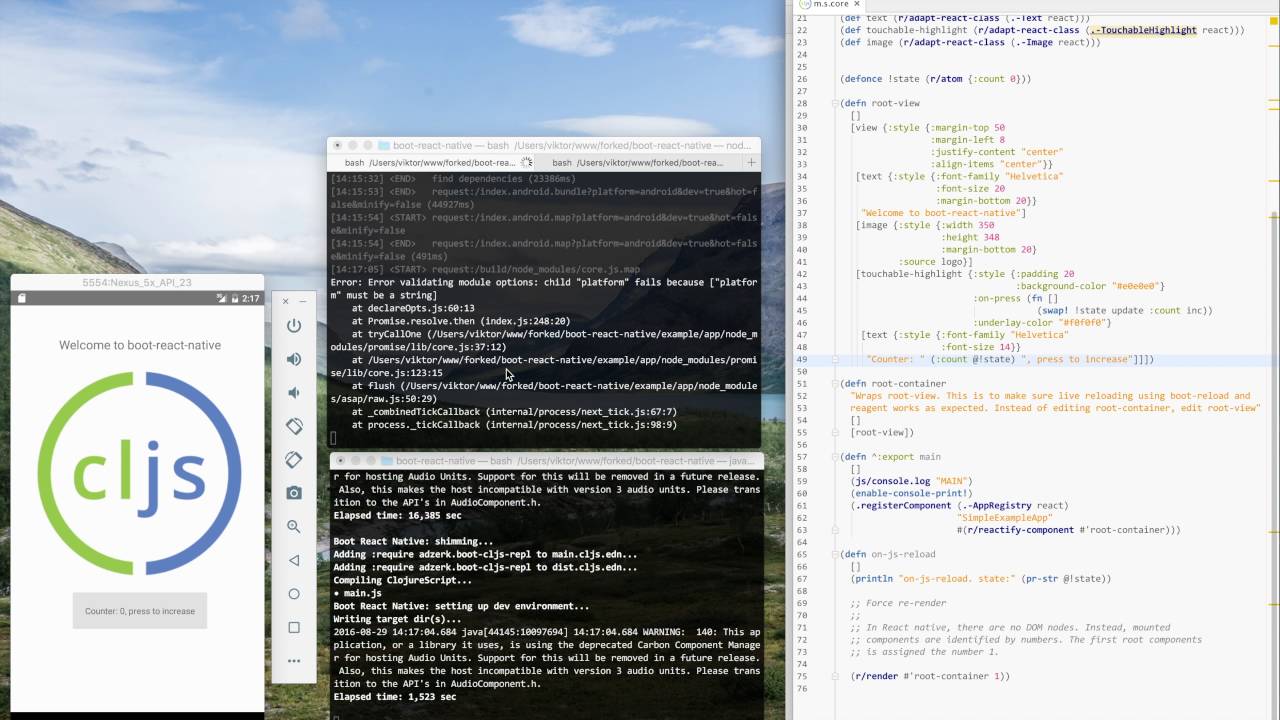 React Native and CLJS - Getting started