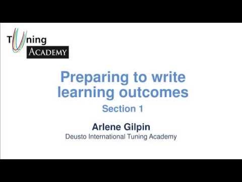 Preparing to Write Learning Outcomes. Section 1