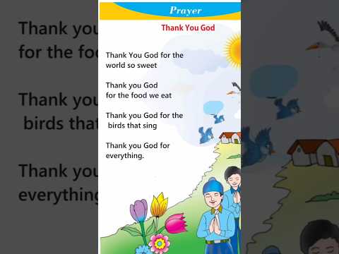 Thank you God | Prayer Nursery rhymes