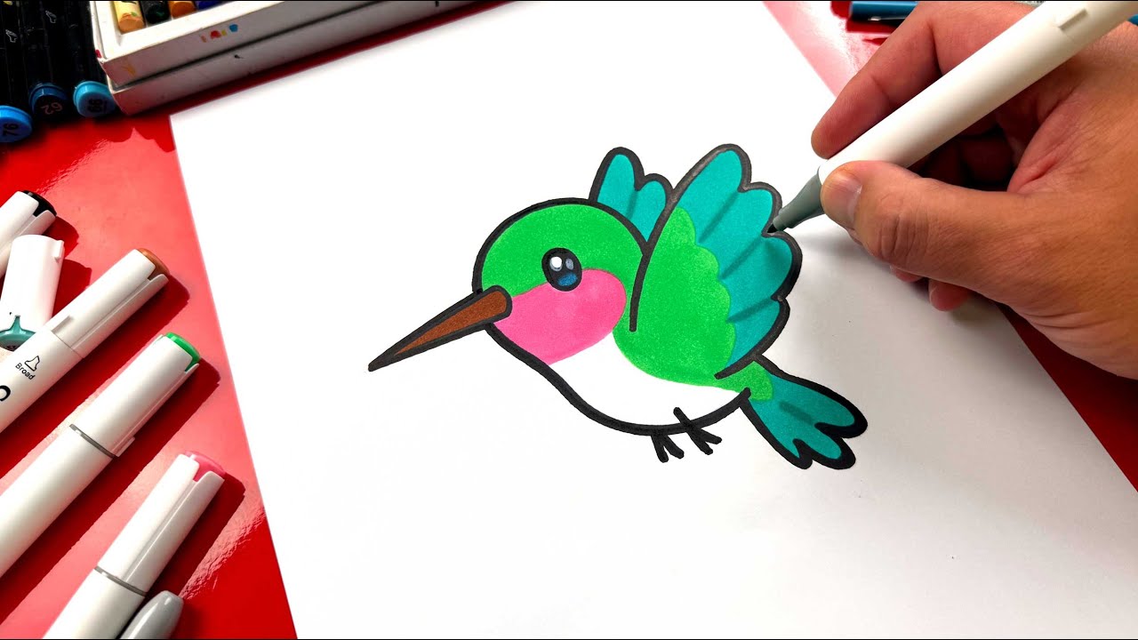 How To Draw A Hummingbird Using Shapes