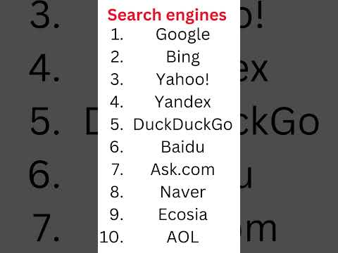 List of Search engines| #ugcnetexam #ict #freenotes #computerknowledge #searchengiene #ssccgl