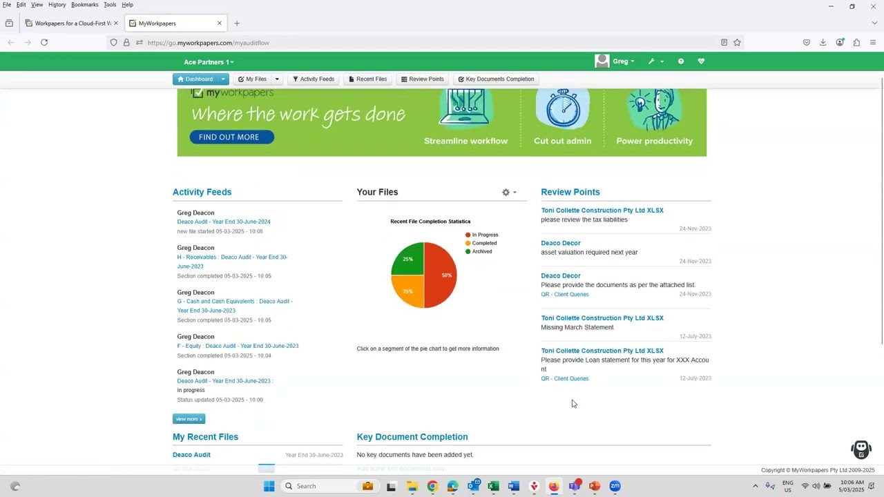 Myworkpapers Year End Overview