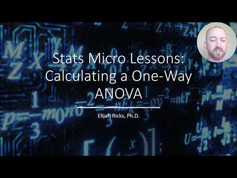Stats Micro Lessons 54: Calculating the F Statistic for a One-Way Analysis of Variance (ANOVA)