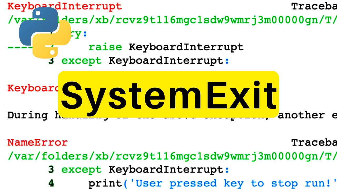 SystemExit | Python | Tutorial