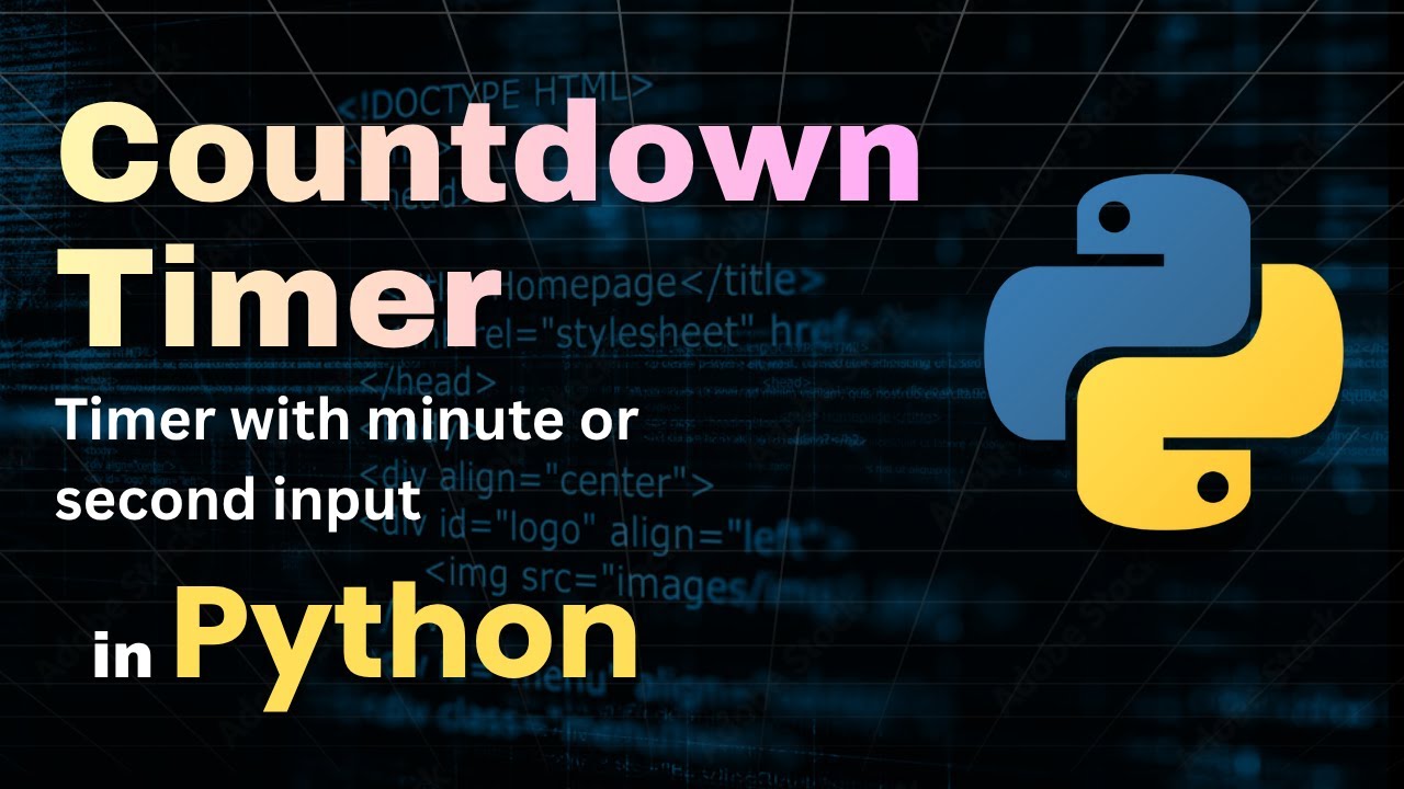 Countdown Timer  Timer with minute or second input