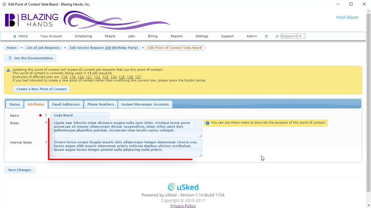 INT / Scheduling / 1 - Service Requests (UPDATED)