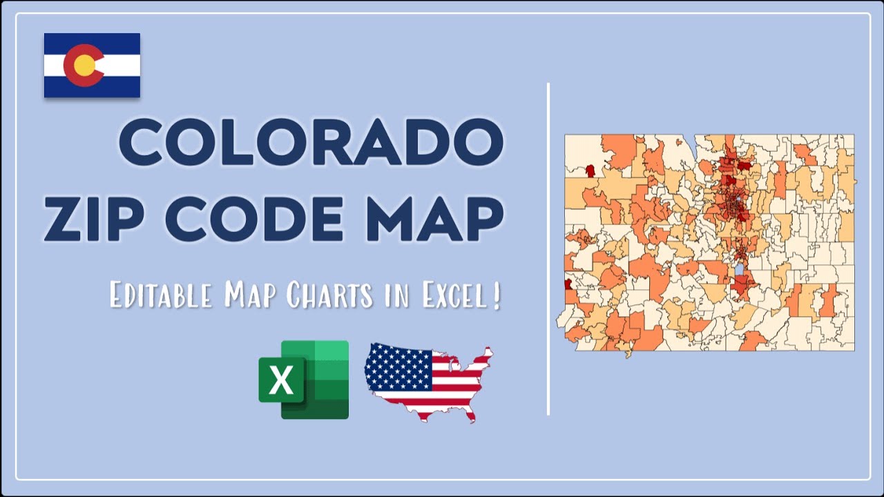 Colorado Zip Code Map in Excel - Zip Codes List and Population Map