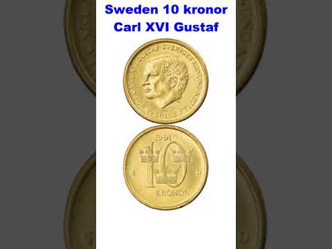 Sweden 10 kronor||1991||King Carl XVI Gustaf (1975 - 2019)||Nordic Gold||#shorts #new #trending