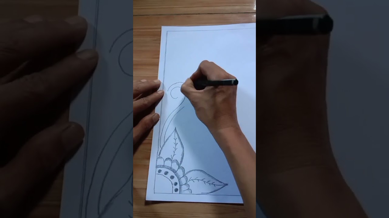 kreasi kertas, menggambar motif hias untuk hiasan garis tepi#Short