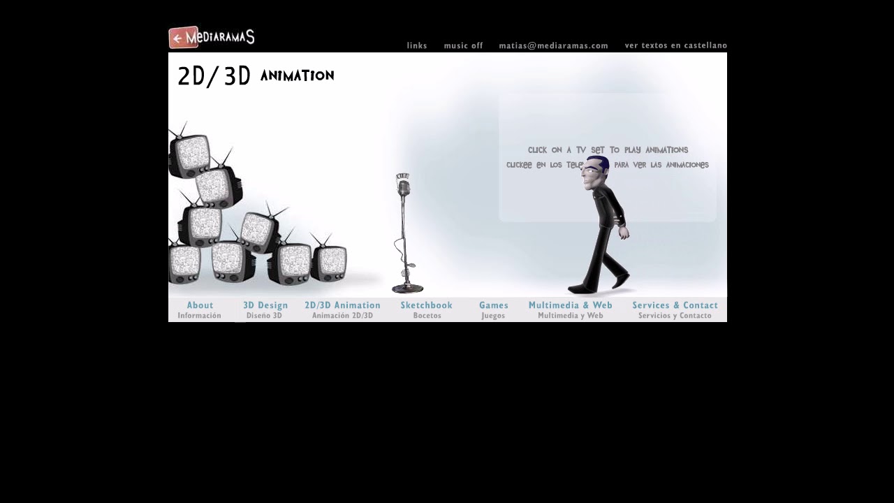 MediaramaS flash website in 2002