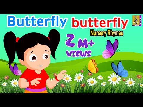 Butterfly butterfly | Nursery Rhyme | Cartoon | Kids #cartoonvideo #kidscartoons #kidsvideos