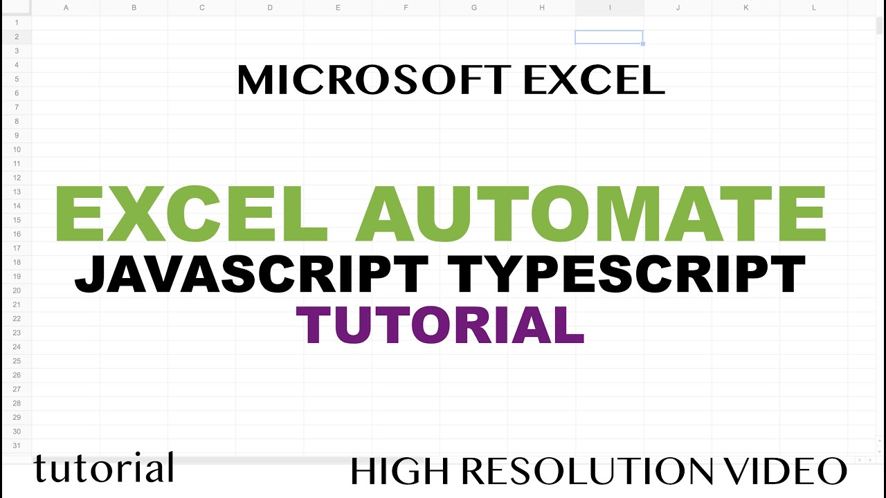 Excel Automate Office Scripts JavaScript (TypeScript) Programming Tutorial - VBA Equivalent