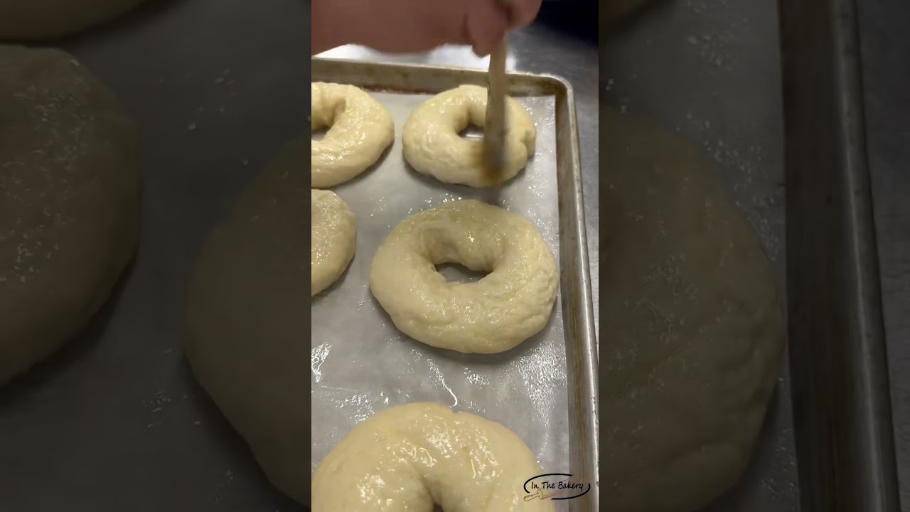 Cheddar Cheese Bagel! ##satisfying #stepbystep #madefromscratch #bakery #delicious #bagels #cheddar