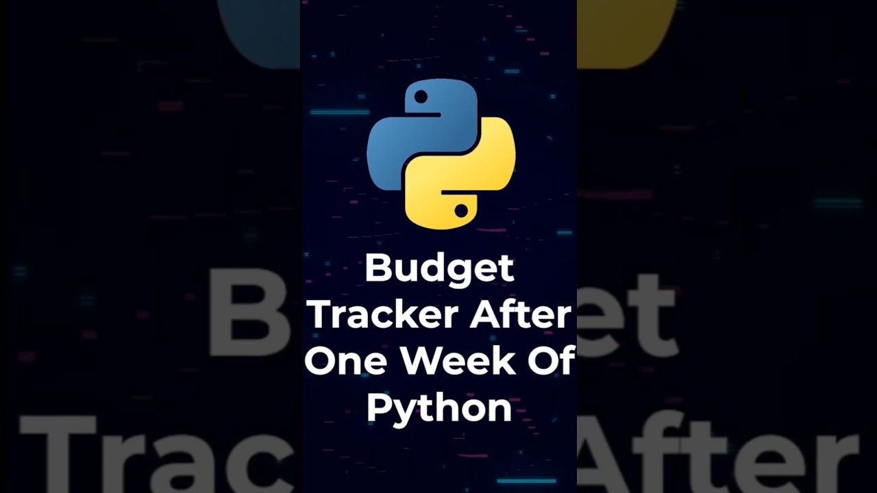 I Built a Budget Tracker in 1 Week! 💰🚀 (Python Project)