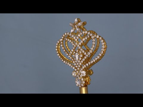 Gold Rhinestone Royal Imperial Scepter