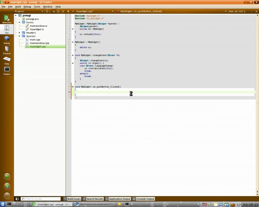 Promoting widget into Qt Creator