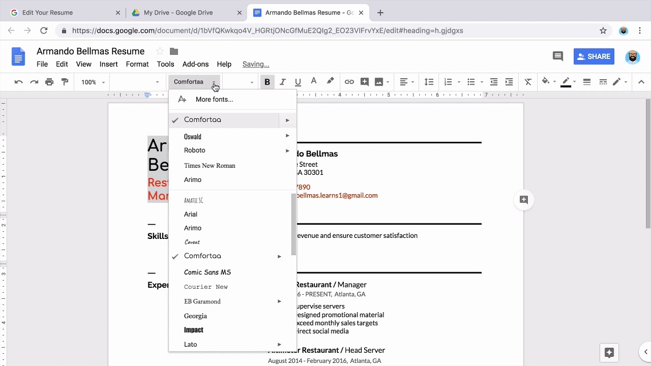 Format Document Template