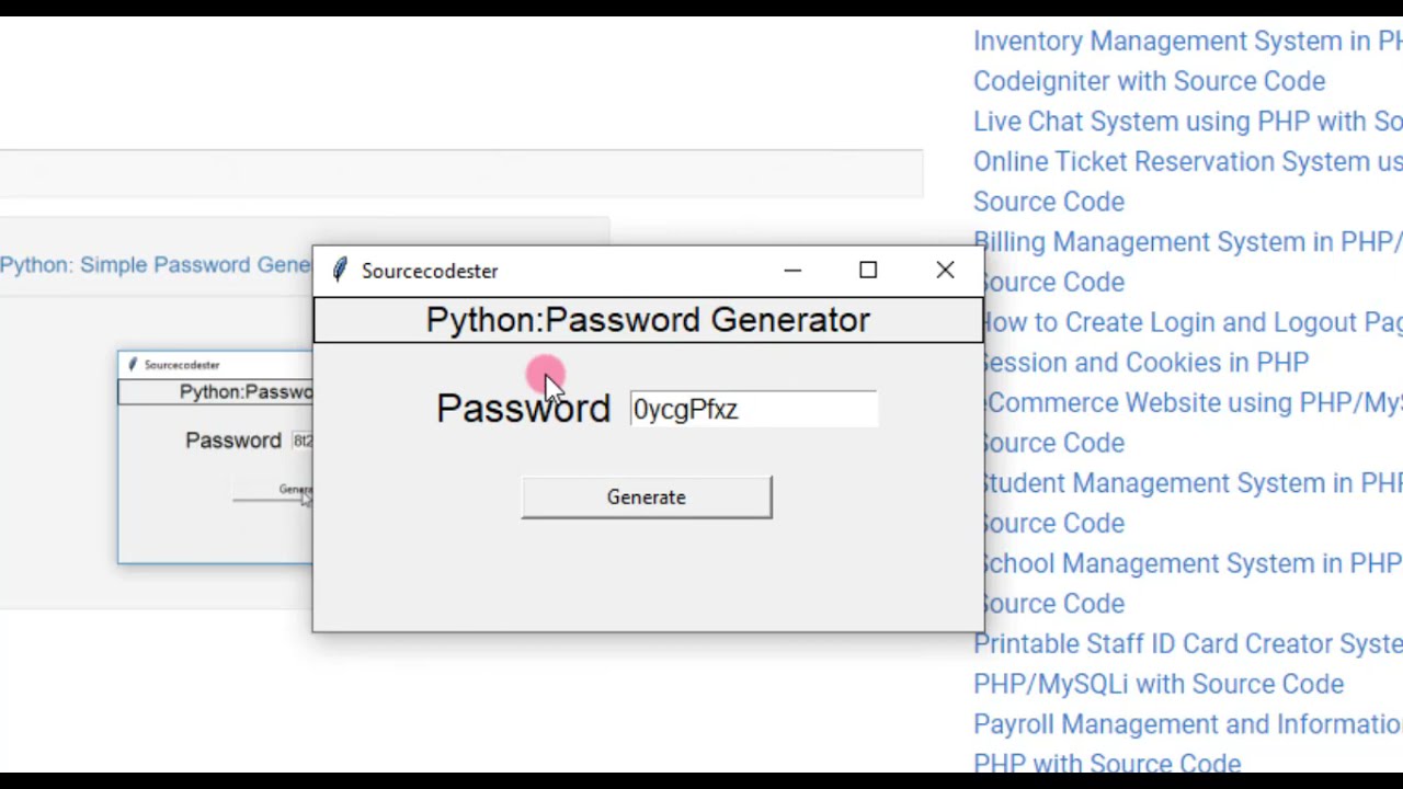 Creating a Simple Password Generator in Python Tutorial Demo
