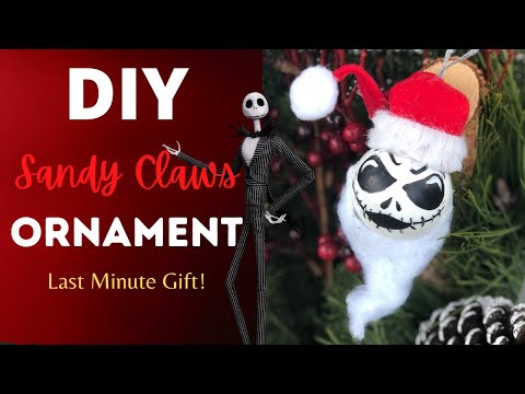 DISNEY DIY | Sandy Claws (Jack Skellington) EASY DIY Ornament | Vlogmas Day 20