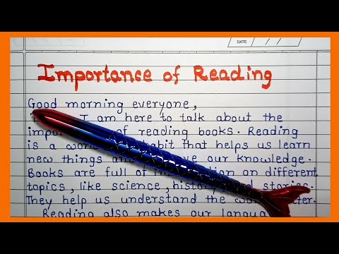 Speech on The Power and Importance of Reading books in english | speech on importance of reading